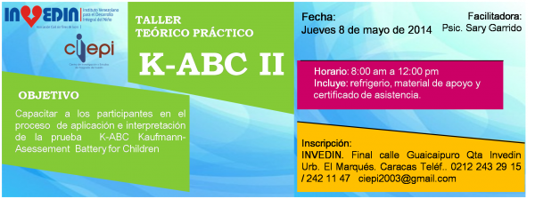 Taller KABC II | INVEDIN